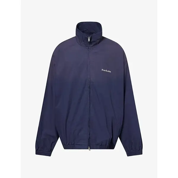 Acne Studios Olando Logo-print Cotton Track Jacket - Navy