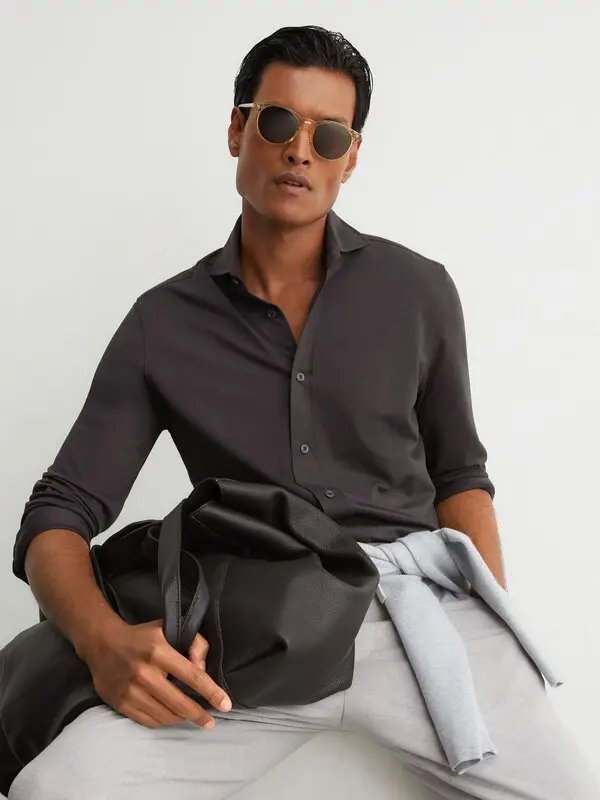 REISS Shirt - Dark Brown