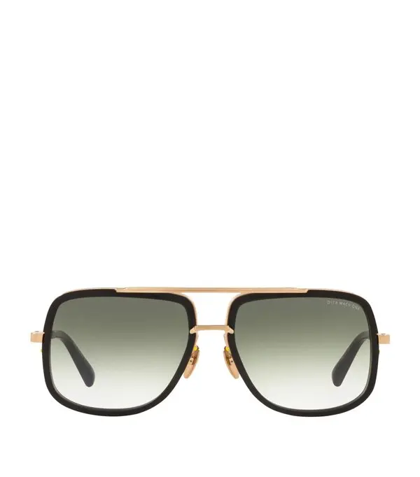 Dita Mach-one Square Frame Aviator Sunglasses - Black