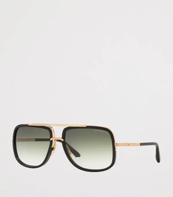 Dita Mach-one Square Frame Aviator Sunglasses - Black