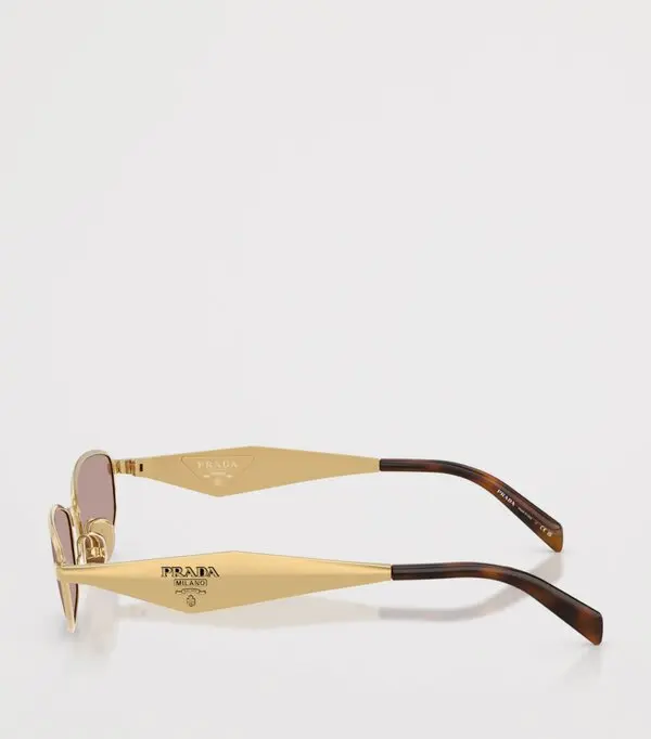 Prada Metal Oval Sunglasses