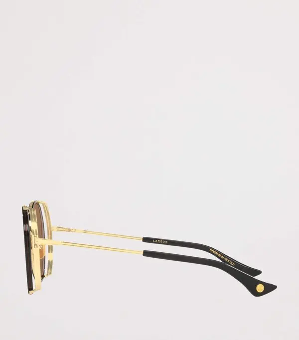 Dita Lageos Round Frame Sunglasses - Gold