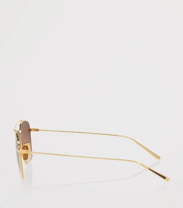 Dita Titanium Artoa 57x Aviator Sunglasses