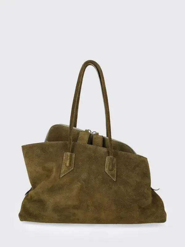 Attico Suede Shoulder Bag - Kaki