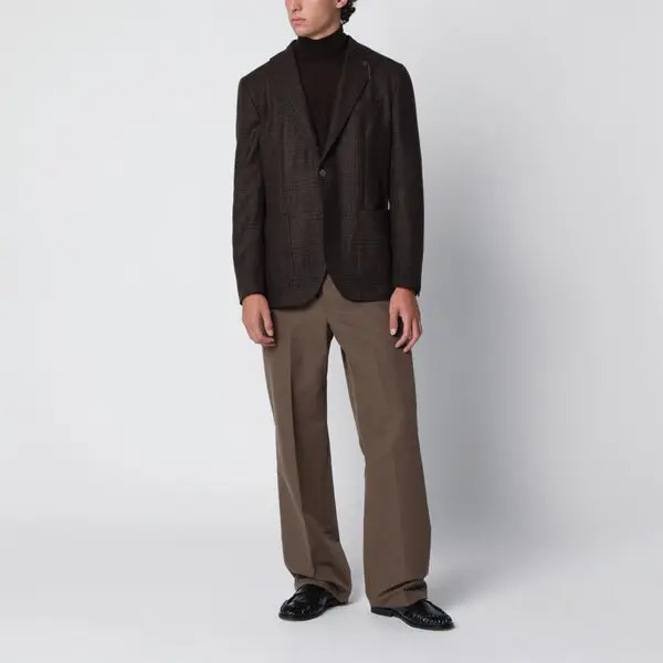 SANTANIELLO Prince Of Wales Check Single-breasted Blazer