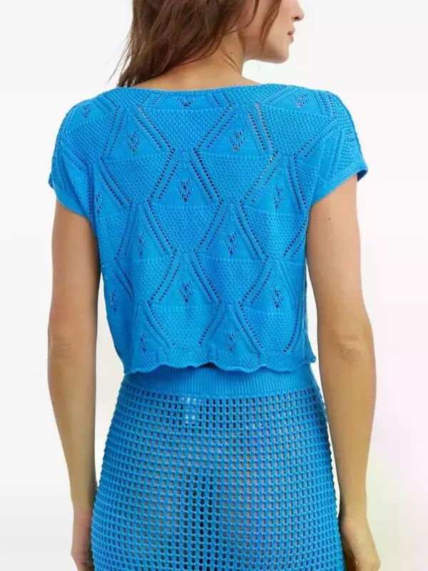 BENETTON Openwork Knitted Top