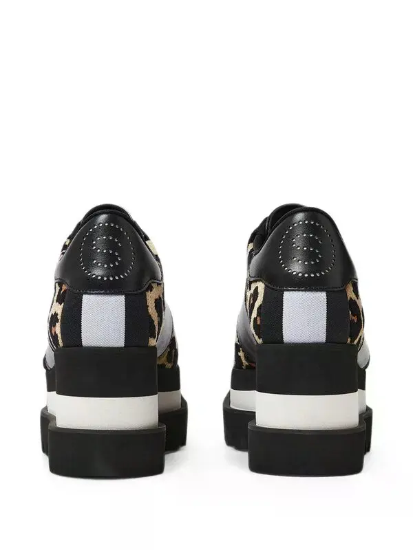 Stella McCartney Sneak-elyse Leopard Platform Sneakers