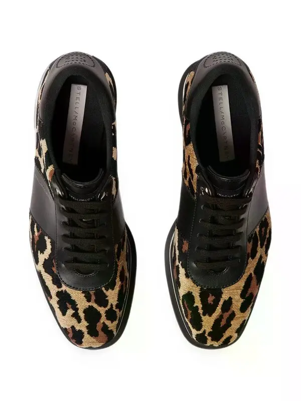 Stella McCartney Sneak-elyse Leopard Platform Sneakers
