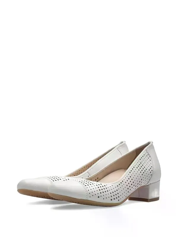 ARA Nizza Pumps With Perforated Detailing - White