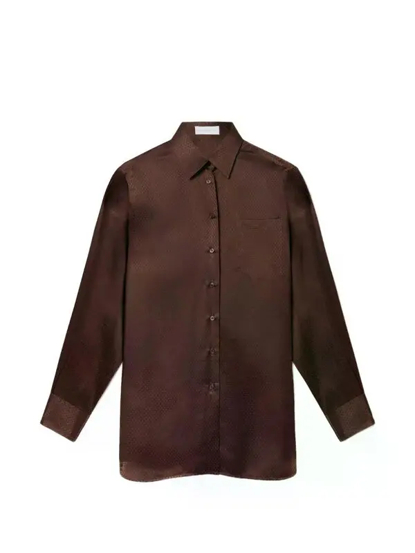 Stella McCartney Star Silk Jacquard Shirt - Brown