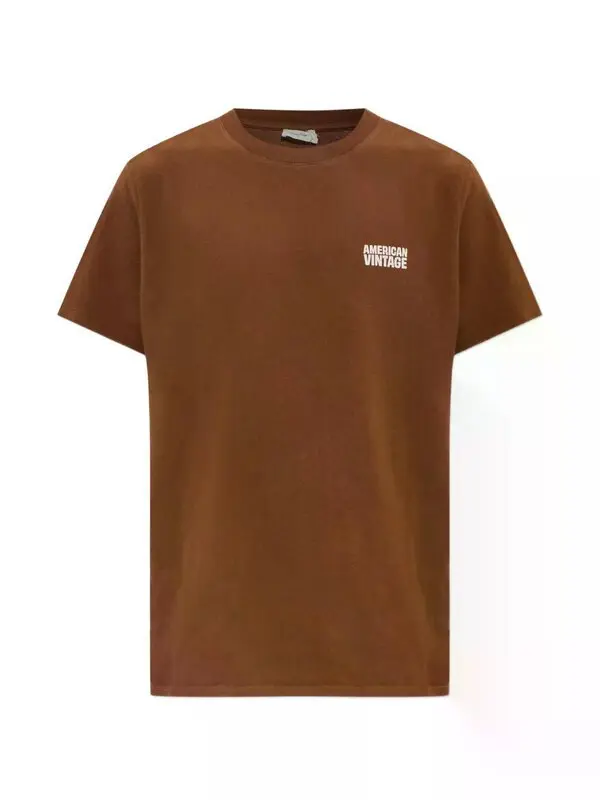American Vintage Ykobow Logo-print T-shirt - Brown