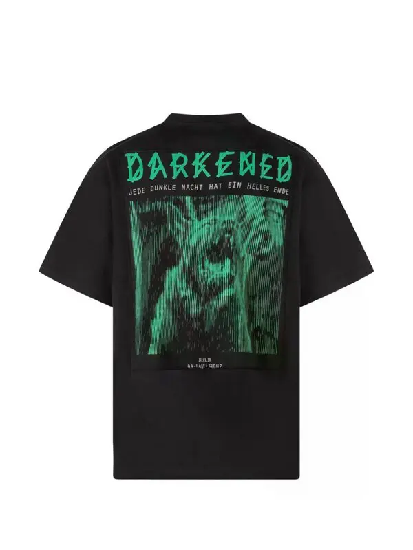 44 LABEL GROUP Darkened Dog Graphic Print T-shirt