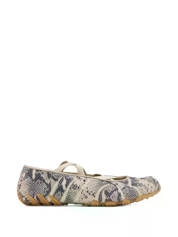 Adidas Ghost Sprint Snakeskin-effect Ballet Flats