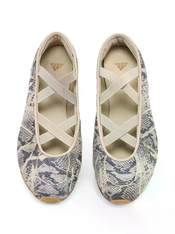 Adidas Ghost Sprint Snakeskin-effect Ballet Flats