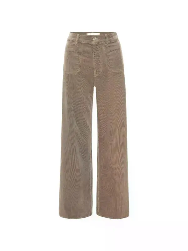 FRAME Le Slim Palazzo Straight Trousers - Neutrals
