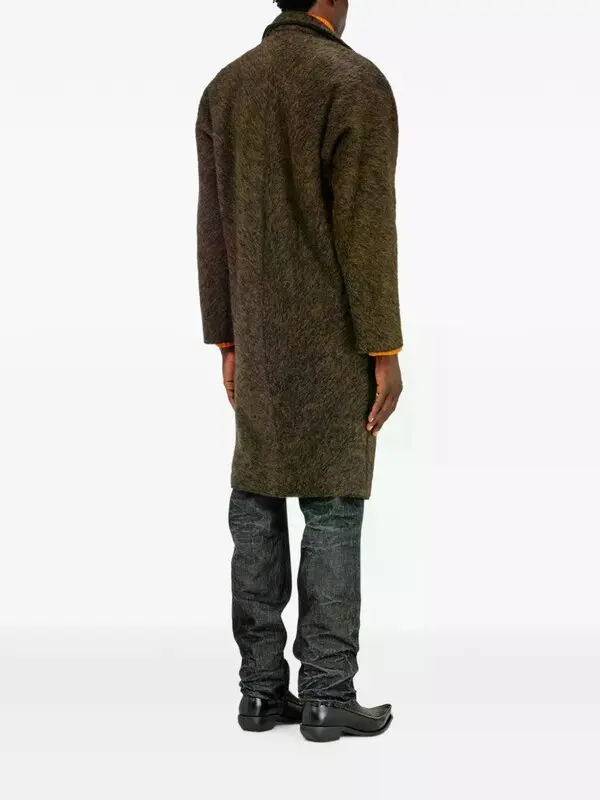 DIESEL® Brushed Wool Blend Mid-length Coat