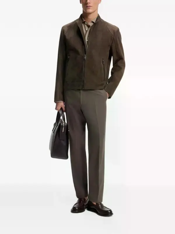 BOSS Zip Long Sleeves Jacket - Brown