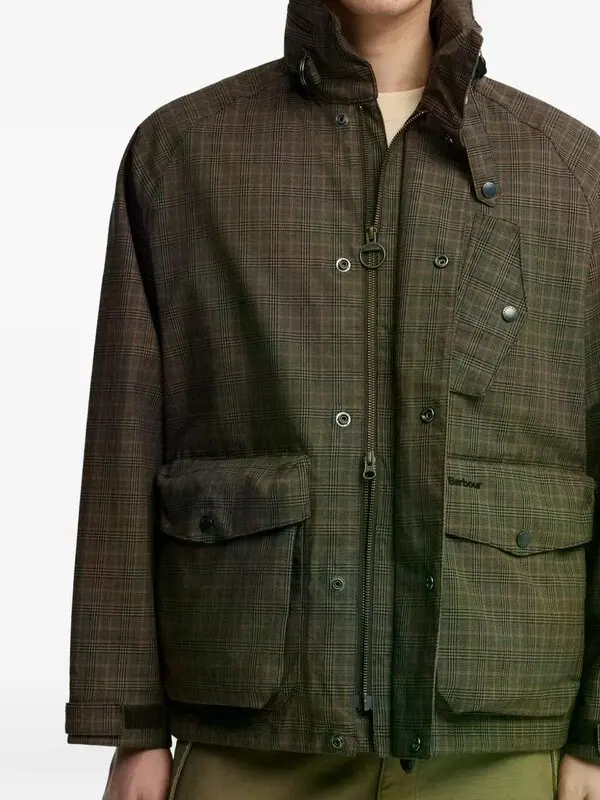 Barbour Transport Ursula Check-pattern Hooded Jacket