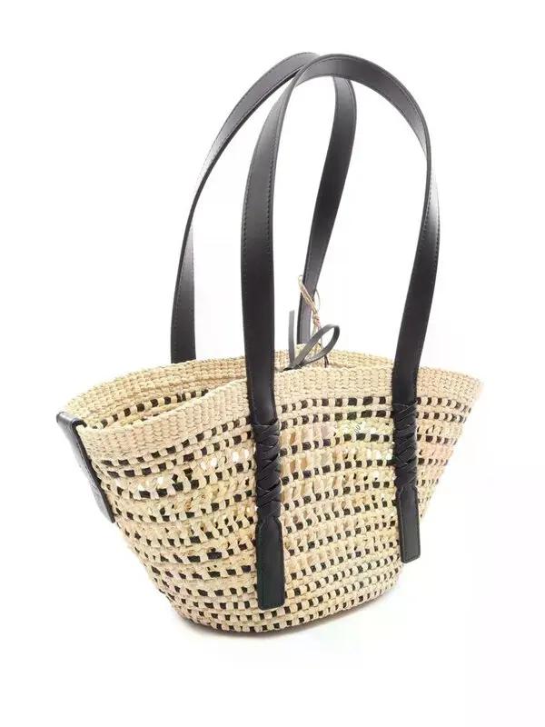 Loewe Small Raffia Basket Bag