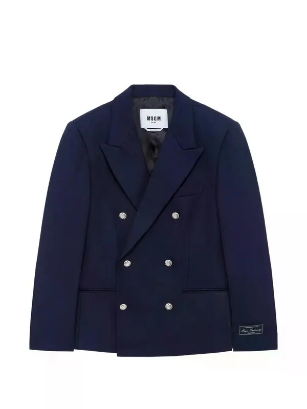 MSGM Double-breasted Peak-lapel Jacket