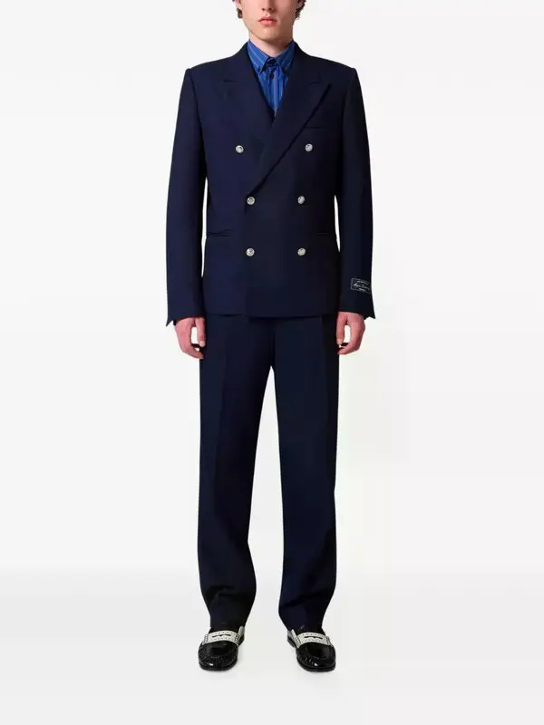 MSGM Double-breasted Peak-lapel Jacket