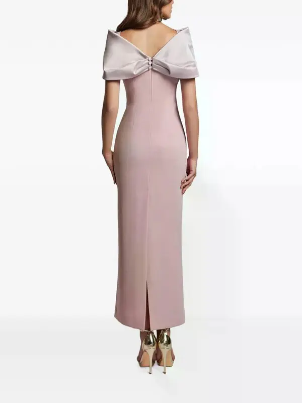 CRISTALLINI Avalon Bow-detail Midi Dress