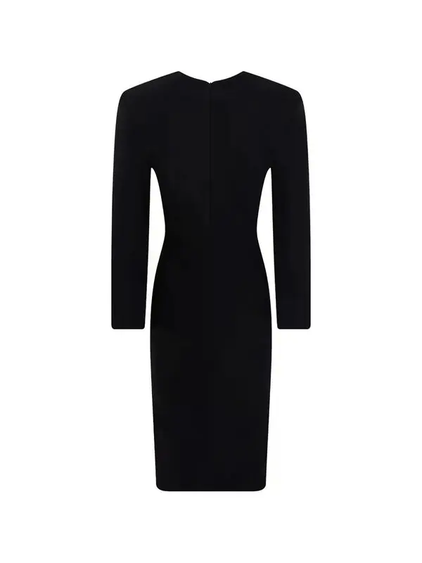 Chiara Boni La Petite Robe Square Neck Long Sleeve Midi Dress