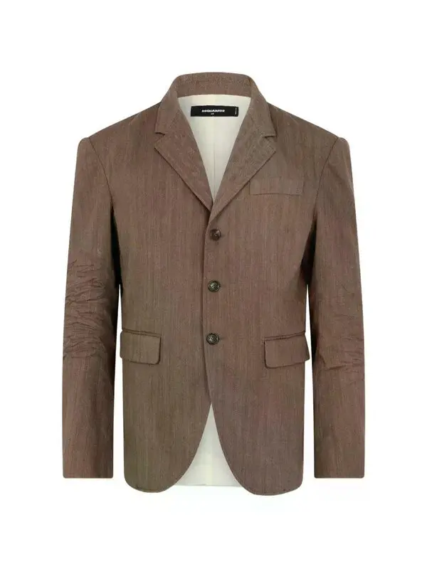 Dsquared2 Tweed2 Crinkled Osaka Jacket - Brown