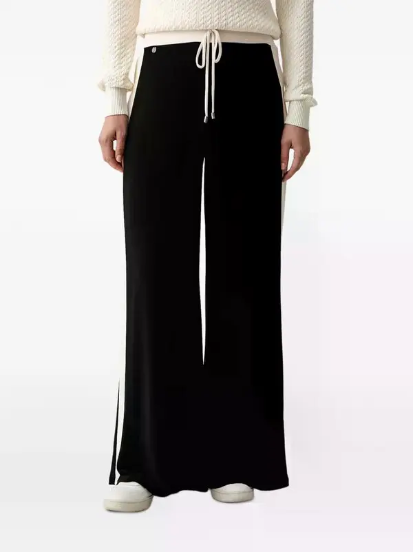 Joseph Ribkoff Wide Leg Track Pants With Drawstring Waist