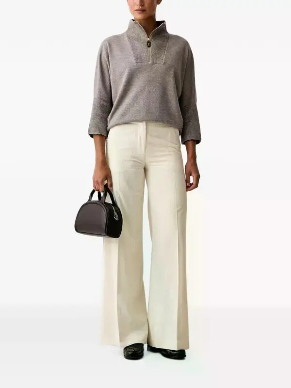 Joseph Ribkoff Quarter-zip Waffle-knit Sweater
