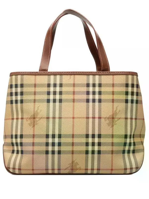 Burberry Haymarket Check Coated Canvas Tote Bag
