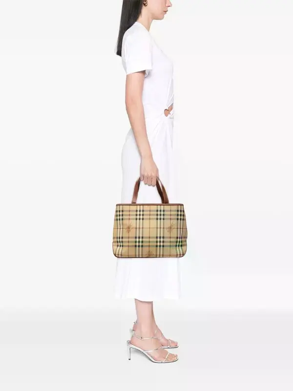 Burberry Haymarket Check Coated Canvas Tote Bag