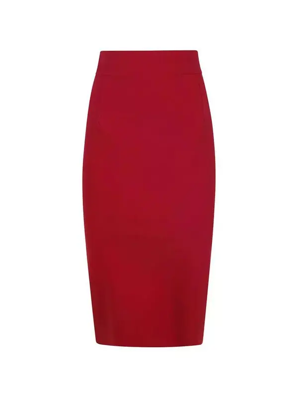 Chiara Boni La Petite Robe Lumi High-waisted Pencil Midi Skirt - Red