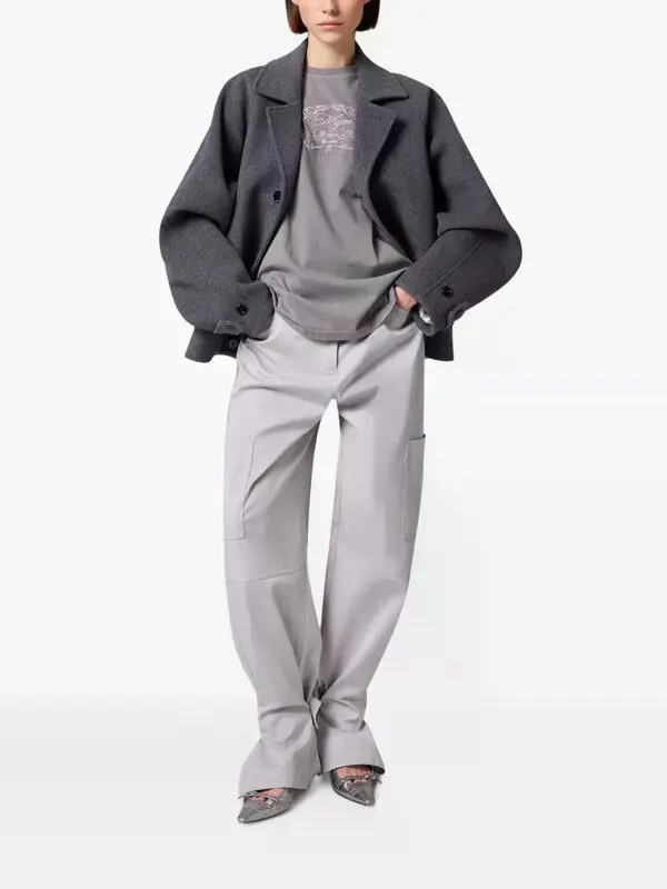 MSGM Embroidered Long-sleeve T-shirt