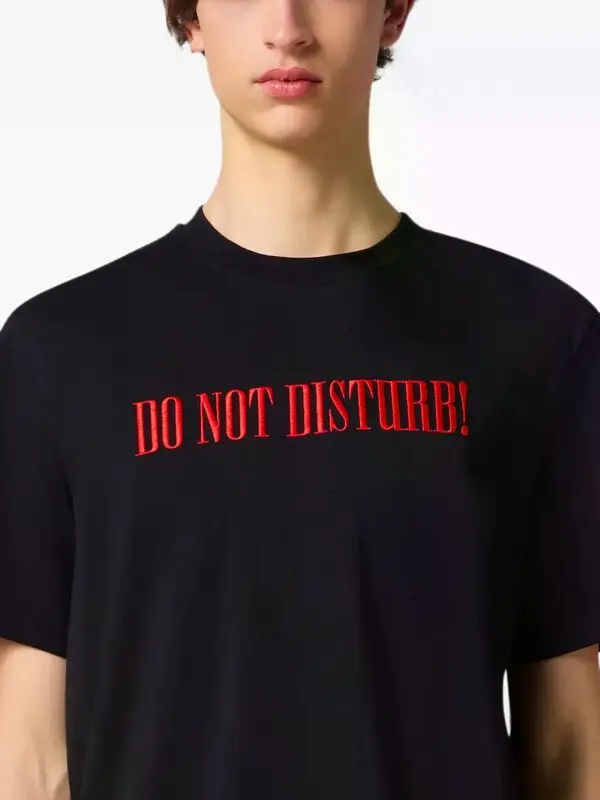 MSGM Slogan-embroidered T-shirt