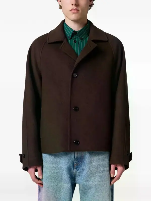 MSGM Raglan-sleeve Felted Jacket