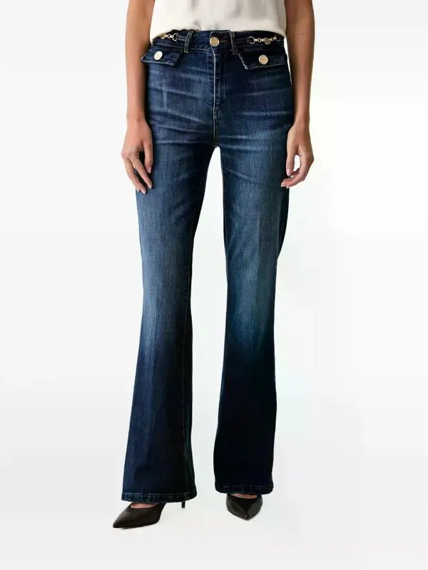 FRACOMINA Logo-embellished Flared Jeans