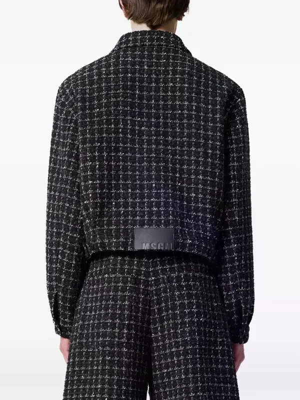 MSGM Check-pattern Tweed Jacket