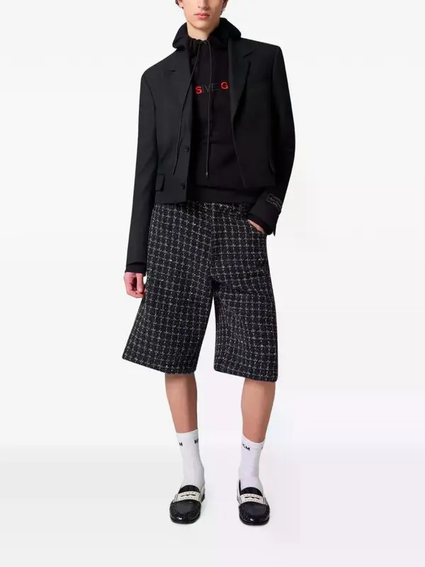 MSGM Logo-embroidered Pouch-pocket Hoodie