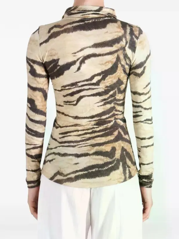 BASERANGE Tiger-print Long-sleeve Shirt