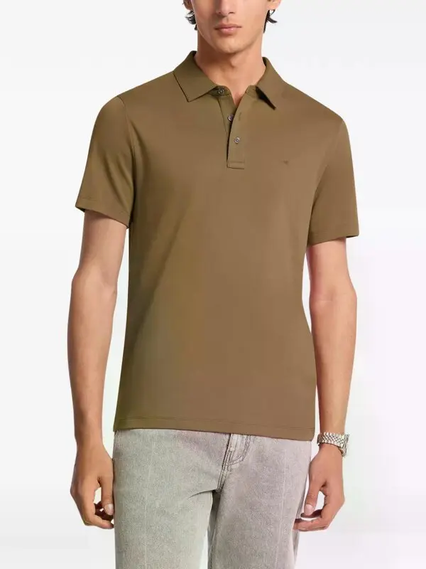 Michael Kors Embroidered Logo Cotton Polo Shirt