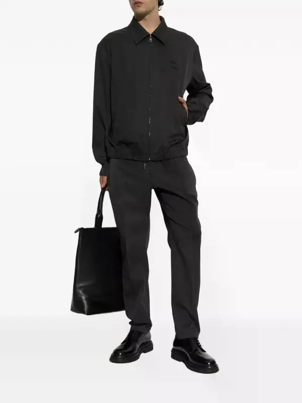 Dolce & Gabbana Logo Patch Zip-up Jacket