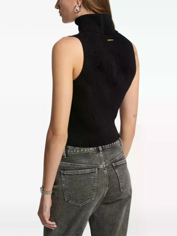 Michael Kors Ribbed Roll-neck Sleeveless Top