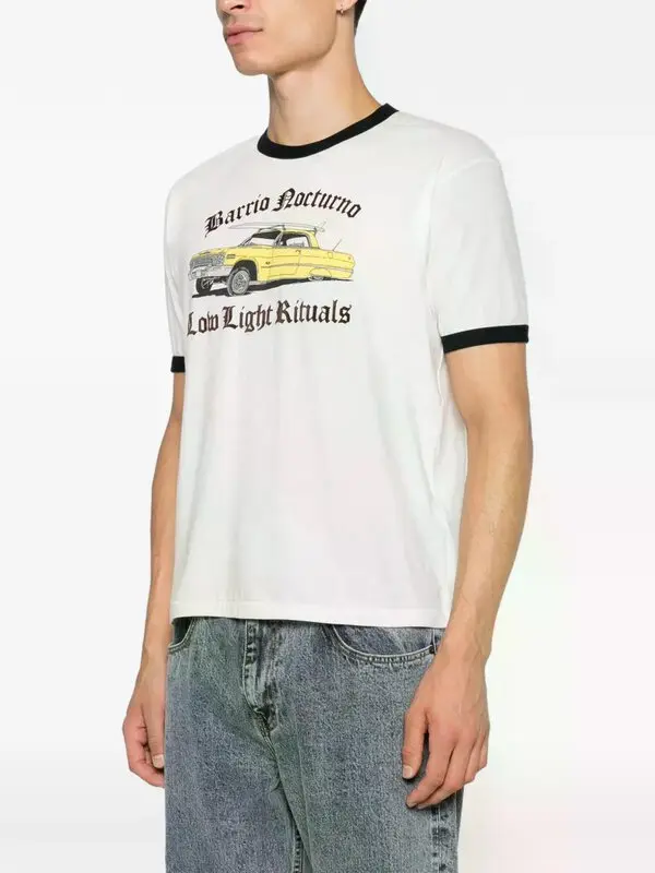 SECOND / LAYER Graphic-print Ringer T-shirt