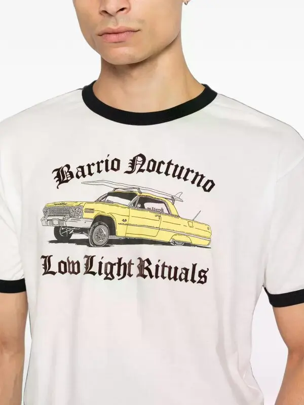 SECOND / LAYER Graphic-print Ringer T-shirt