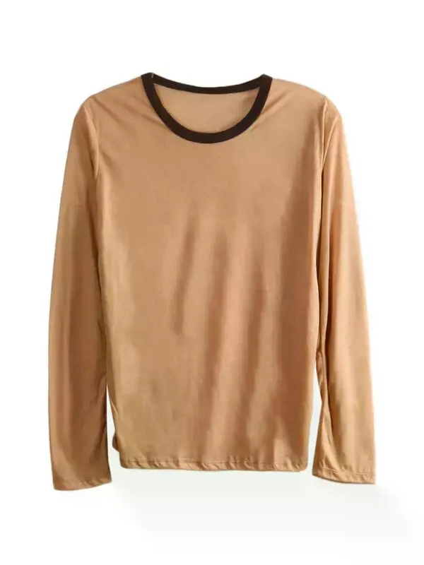 BASERANGE Contrast-trim Long-sleeve T-shirt
