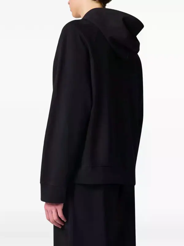 MSGM Logo-patch Zip-up Hoodie