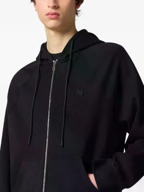 MSGM Logo-patch Zip-up Hoodie