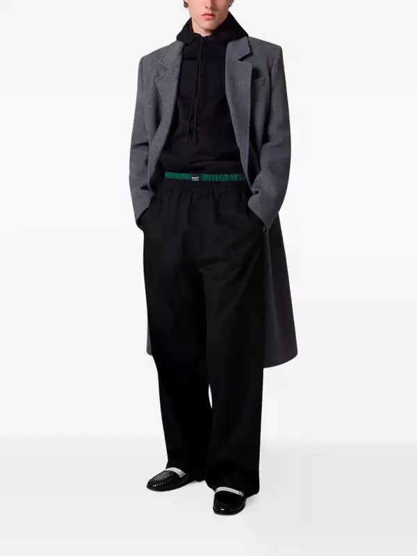 MSGM Graphic-print Drawstring Hoodie - Black
