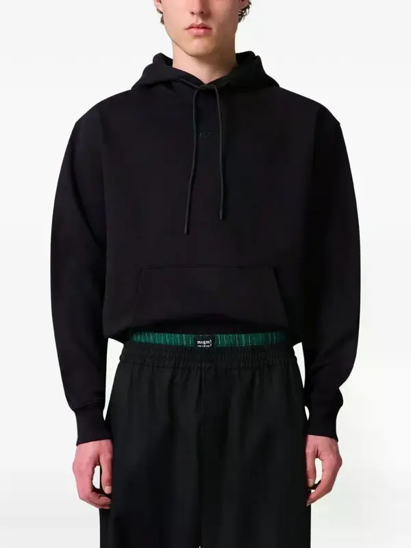 MSGM Graphic-print Drawstring Hoodie